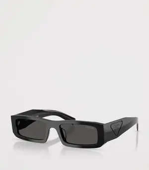 Prada Acetate Rectangle Sunglasses - Black