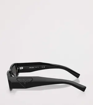 Prada Acetate Rectangle Sunglasses - Black