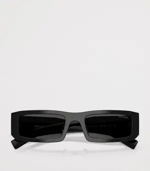 Prada Acetate Rectangle Sunglasses - Black