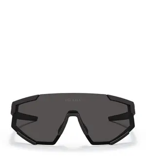 Prada Shield Pillow Sunglasses - Black