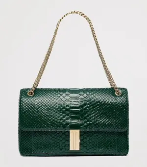 TOM FORD Laminated Leather Shoulder Bag - Green