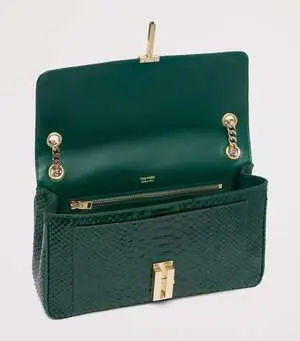 TOM FORD Laminated Leather Shoulder Bag - Green
