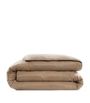 HAMAM Jacquard Astra King Duvet Cover - Brown