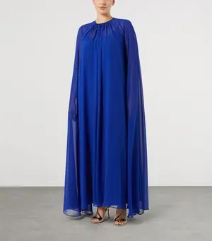 Marina Rinaldi Chiffon Cape Maxi Dress
