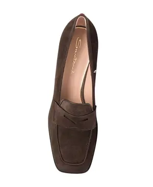 Santoni Suede High-heel Pump