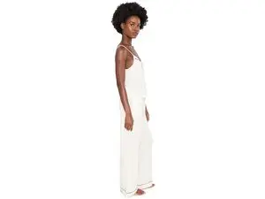 Eberjey Gisele V-neck Cami Pants Pajama Sets Ivory/navy - White