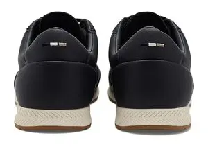 BOSS Nitan Leather Low Profile Sneakers Shoes Dark