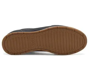 BOSS Nitan Leather Low Profile Sneakers Shoes Dark