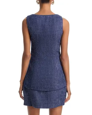 Aqua Tweed Mini Dress Exclusive