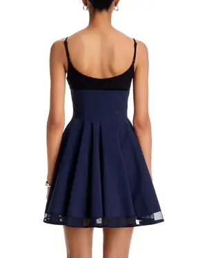 Aqua Rib Trim Mini Dress