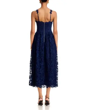 Aqua Lace Drop Waist Midi Dress Exclusive