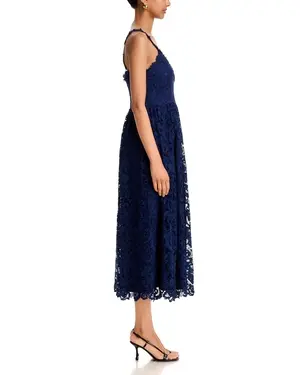 Aqua Lace Drop Waist Midi Dress Exclusive