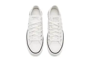 CONVERSE Chuck Taylor All Star Lift Platform Sequin Flowers Low Top Sneakers - White