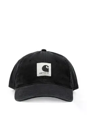 Carhartt Work In Progress Stone-washed Logo-patch Cap - Black