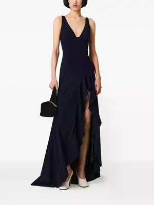 Stella McCartney Ruffled Asymmetric Dress - Blue