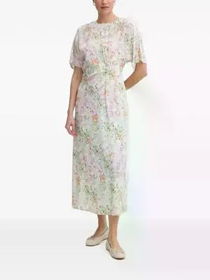 JOOP! Dela Floral-print Twist-detail Midi Dress - Pink