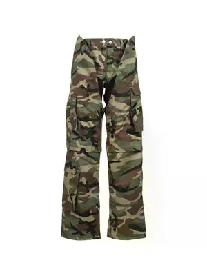 SRVC STUDIO Mecha Camouflage-print Cut-out Cargo Pants