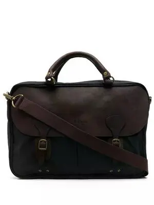 Barbour Wax Leather Briefcase - Blue