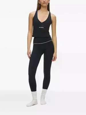 Karl Lagerfeld Contrast-piping Athleisure Tank Top