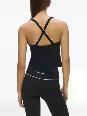 Karl Lagerfeld Contrast-piping Athleisure Tank Top