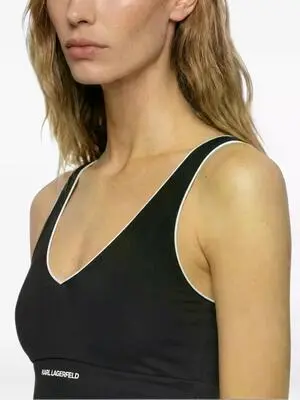 Karl Lagerfeld Athleisure Tank Top With Contrast Piping