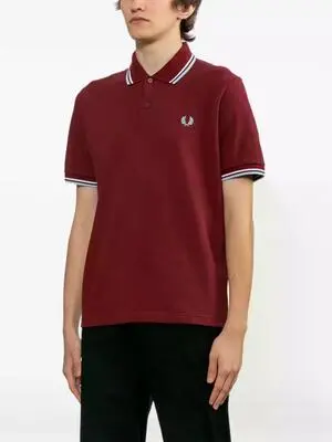 Fred Perry Logo-embroidered Tipped Collar Polo Shirt