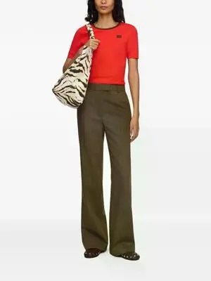 GANNI Mélange-effect Trousers