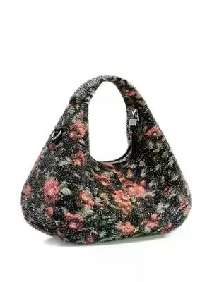 GANNI Beaded Floral Tote Bag - Black