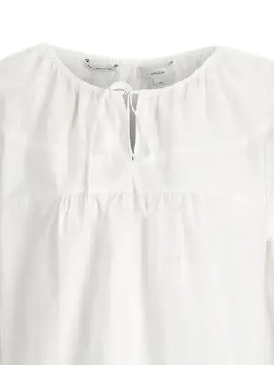 Vince Shirred Long-sleeve Blouse - White
