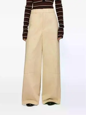 GANNI Pinstriped Patch-pocket Trousers