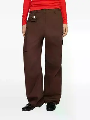 GANNI Drawstring-ankle Cargo Pants - Brown