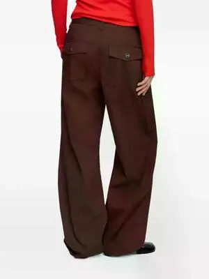 GANNI Drawstring-ankle Cargo Pants - Brown