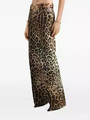Dolce & Gabbana Leo-print Brocade Trousers