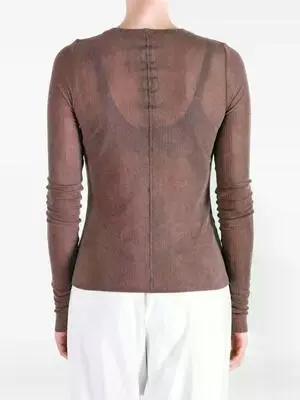 Rick Owens Ribbed Long-sleeve T-shirt - Neutrals