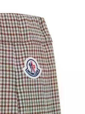 Moncler Check-pattern Pleated Midi Skirt