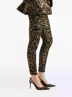 Dolce & Gabbana Leo-print Cady Leggings