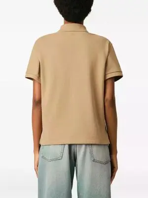 AMI Paris Cotton Polo Shirt With De Coeur Embroidery