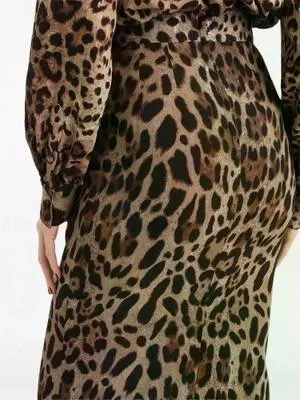 Dolce & Gabbana Leo-print Cady Skirt