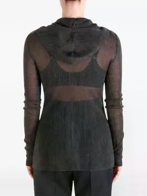 Rick Owens Ribbed-knit Hoodie