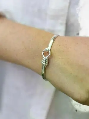 AUREE JEWELLERY Bayswater Rope-detail Bangle - Silver