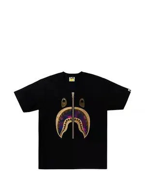 A BATHING APE Shark Camo-print T-shirt - Black