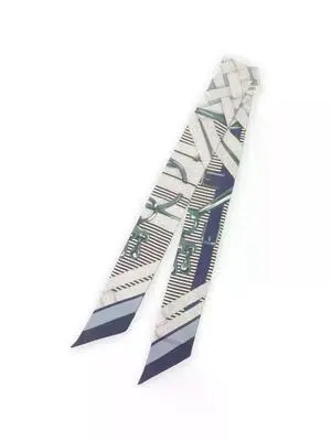 Hermès Mors À Jouets Chemise Twilly Scarf - Blue