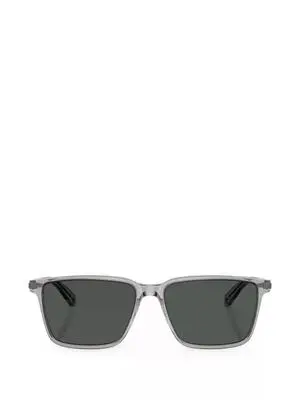 BROOKS BROTHERS EYEWEAR Rectangle Frame Sunglasses - Grey