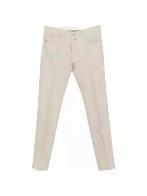 Jacob Cohen Straight-leg Wool Trousers - Neutrals