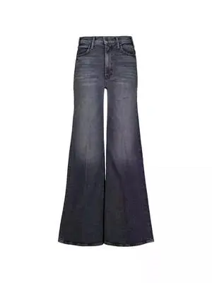 MOTHER The Hustler Roller Sneak Wide-leg Jeans - Grey