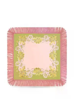 La DoubleJ Reversible Fringe-trim Scarf - Pink