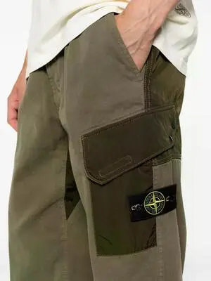 Stone Island Logo-patch Cotton Cargo Pants