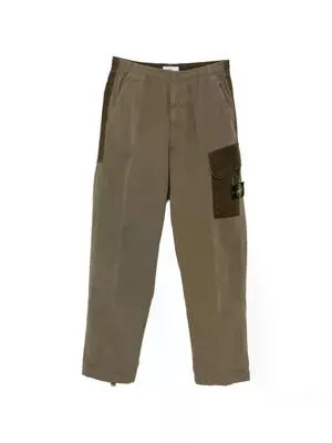 Stone Island Logo Patch Cotton Cargo Pants