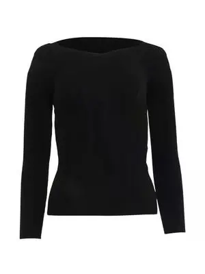 Alberta Ferretti Ribbed-knit Sweater - Black