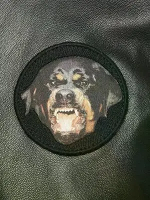 Givenchy Rottweiler Patch Leather Bomber Jacket